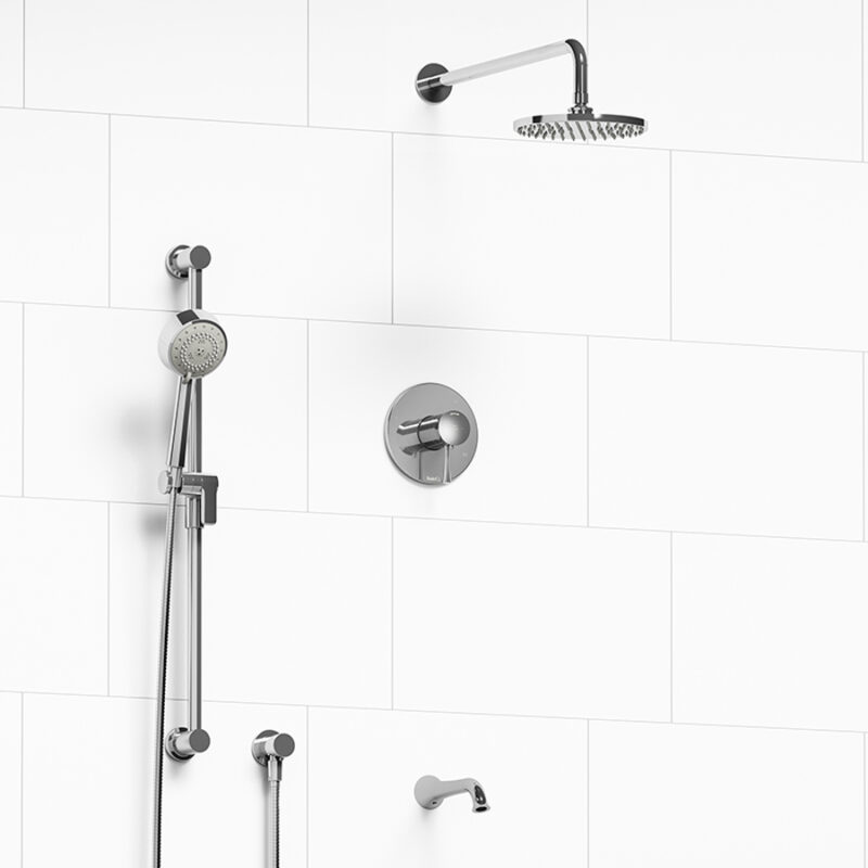Riobel Kit1345EQBK - Equinox, 3 Way Shower Kit, in Black - Amati Canada