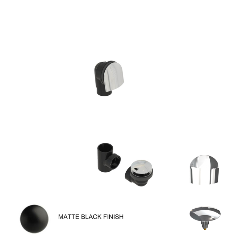 OS&B 6040QK-MBL - WASTE & OVERFLOW CLICKER KIT, Without ABS, In MATTE ...