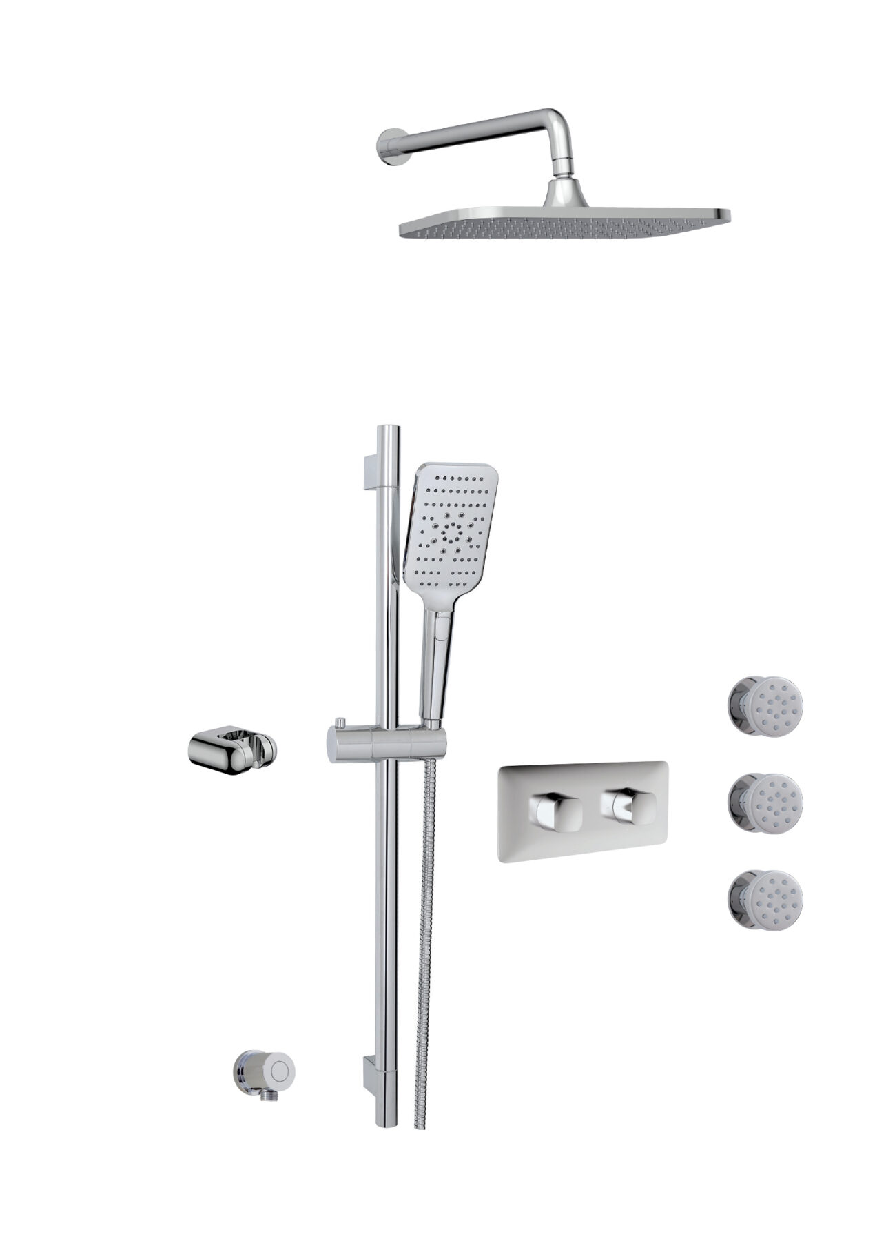 Aquabrass INABOX03-PC - 3 Way Shower System in Polished Chrome - Amati ...