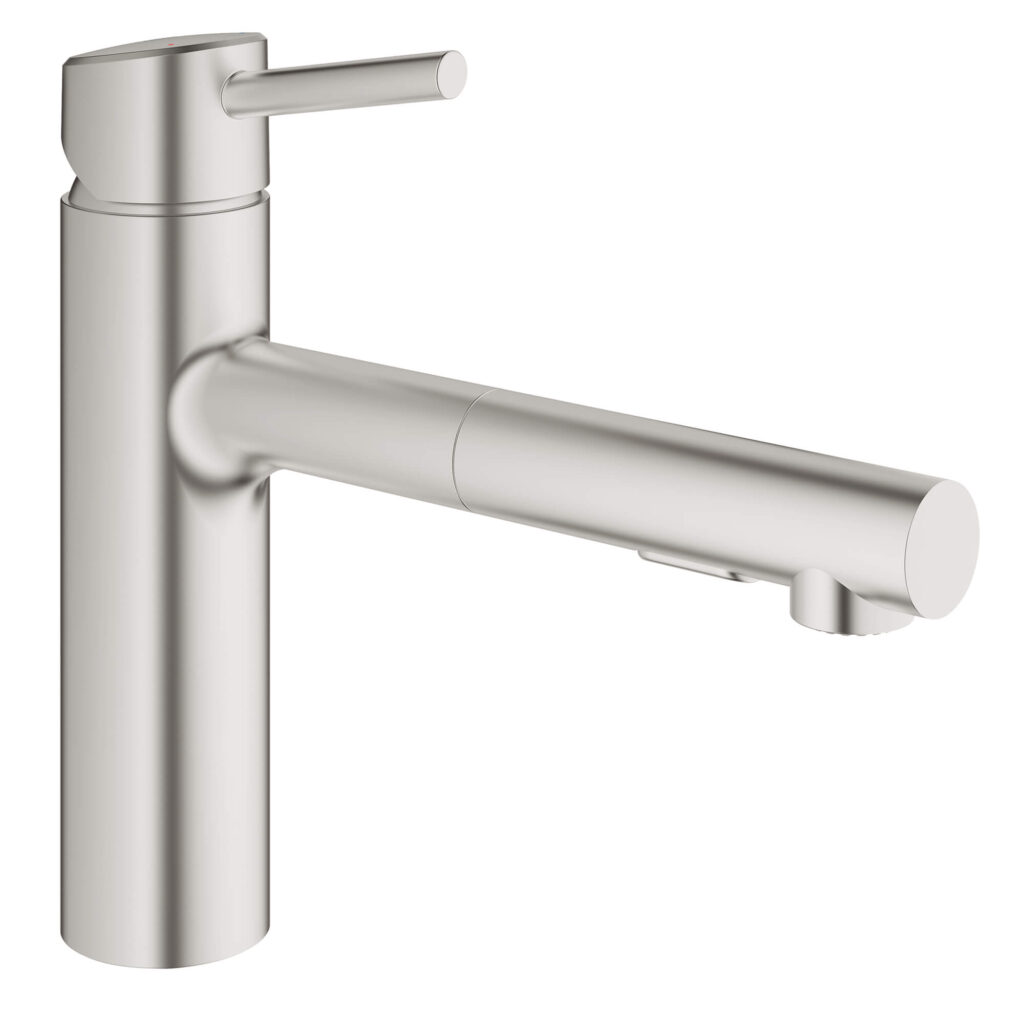 Grohe - Essence High Spout Dual Spray Pull out 360° Swivel Area Faucet ...