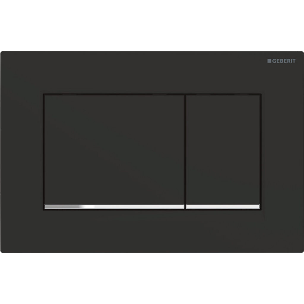 Geberit actuator plate Sigma30 for dual flush: black matt coated, easy ...