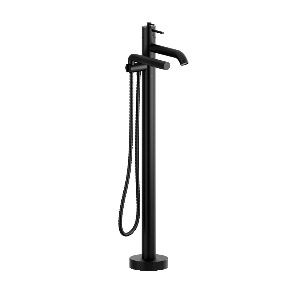 Riobel Pro TCO39BK - 2-way Type T coaxial floor-mount tub filler with ...