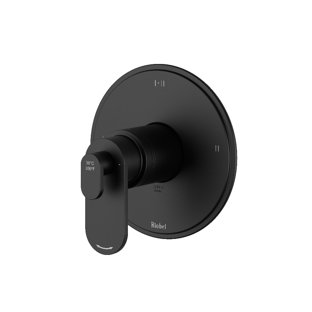 Riobel TAA23BK - Arca™ 1/2" Therm & Pressure Balance Trim With 3 ...